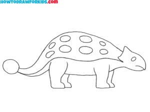 How to Draw an Ankylosaurus - Easy Drawing Tutorial For Kids