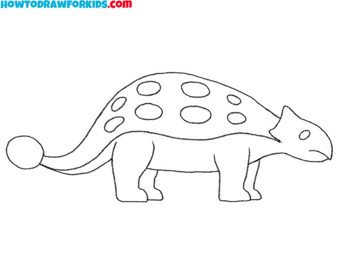 How to Draw an Ankylosaurus - Easy Drawing Tutorial For Kids