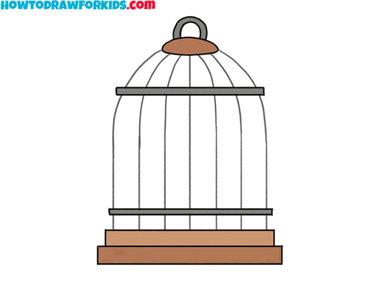 How to Draw a Cage - Easy Drawing Tutorial For Kids