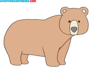How to Draw a Brown Bear - Easy Drawing Tutorial For Kids