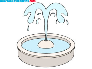 How to Draw a Fountain - Easy Drawing Tutorial For Kids