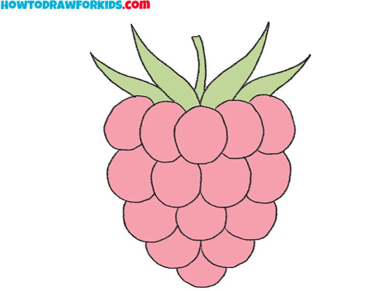 How to Draw a Raspberry - Easy Drawing Tutorial For Kids
