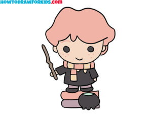 How to Draw Ron Weasley - Easy Drawing Tutorial For Kids