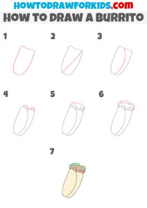 How to Draw a Burrito - Easy Drawing Tutorial For Kids