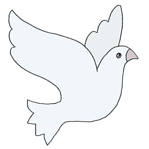 How To Draw A Dove Step By Step Easy Drawing Tutorial For Kids