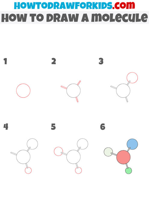 How to Draw a Molecule - Easy Drawing Tutorial For Kids