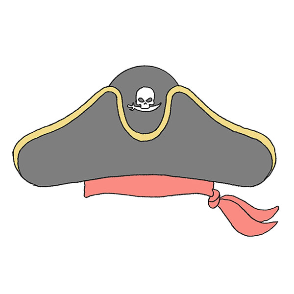 How To Draw A Pirate Hat Easy Drawing Tutorial For Kids