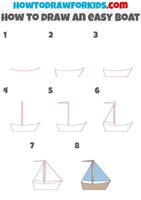 How to Draw a Boat - Easy Drawing Tutorial For Kids