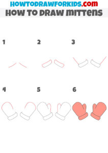 How to Draw Mittens - Easy Drawing Tutorial For Kids