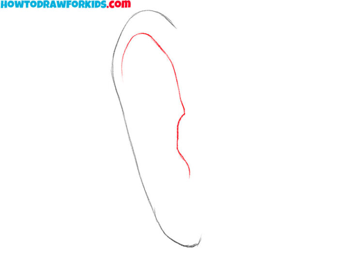How to Draw an Ear from the Front - Drawing Tutorial For Kids