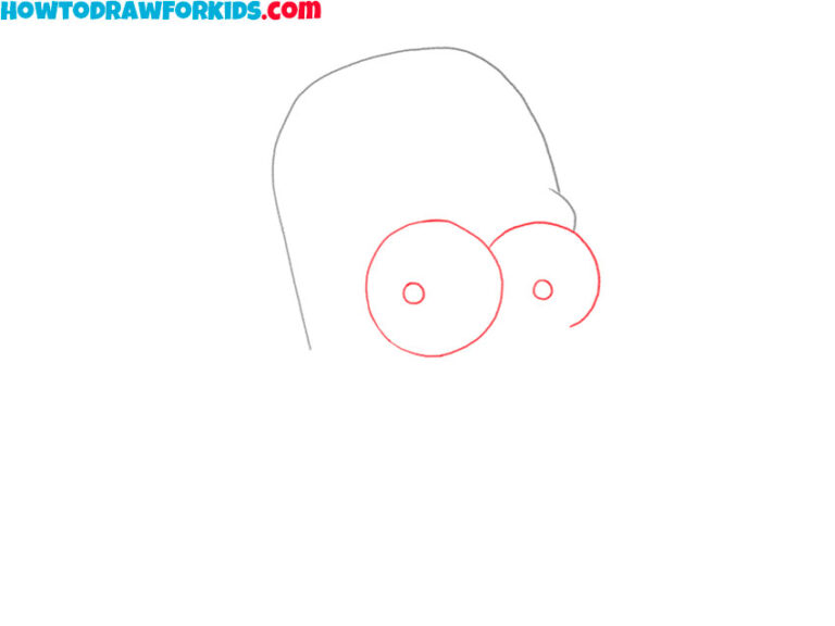 How to Draw Homer Simpson Head - Drawing Tutorial For Kids