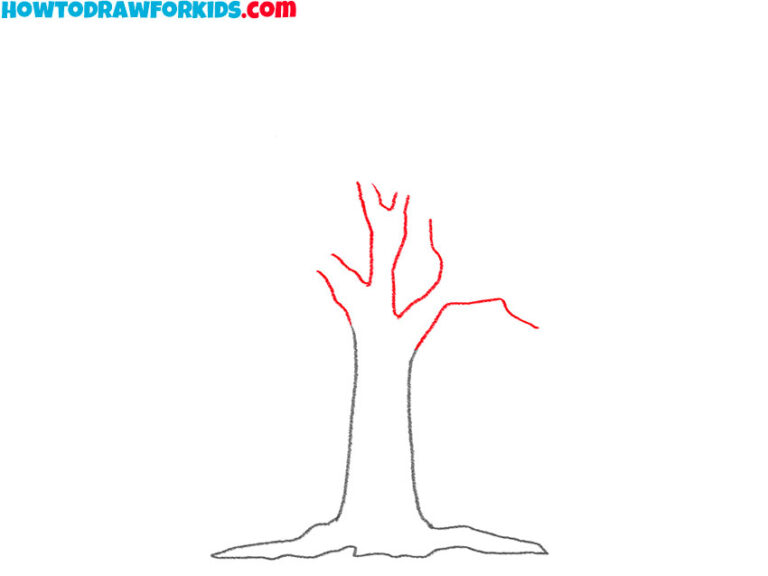 How to Draw a Winter Tree - Easy Drawing Tutorial For Kids