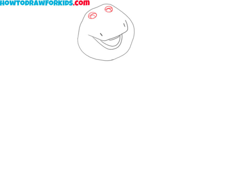 How to Draw Barney - Easy Drawing Tutorial For Kids
