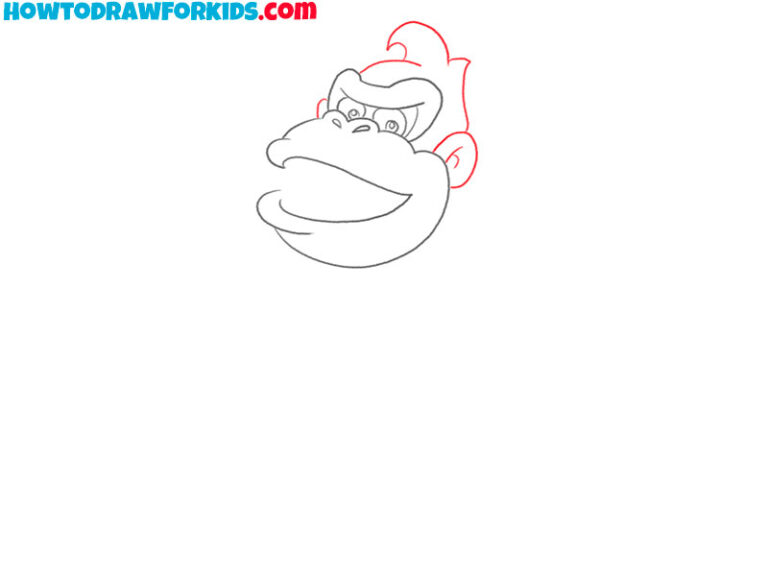 How to Draw Donkey Kong - Easy Drawing Tutorial For Kids