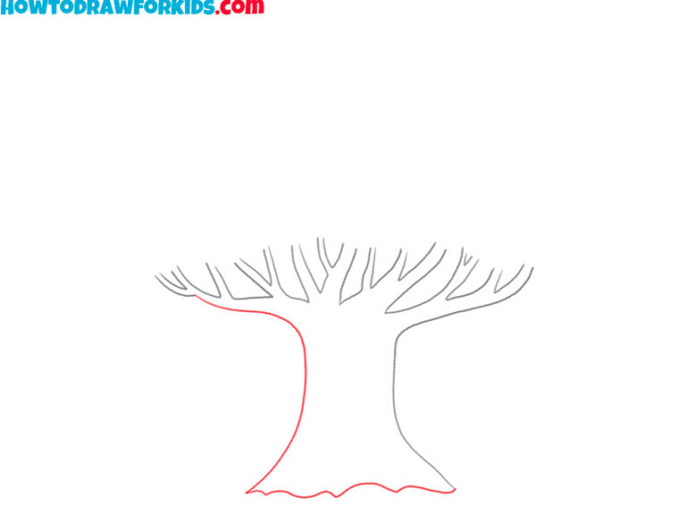 How to Draw a Big Tree - Easy Drawing Tutorial For Kids