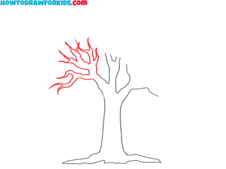 How to Draw a Winter Tree - Easy Drawing Tutorial For Kids