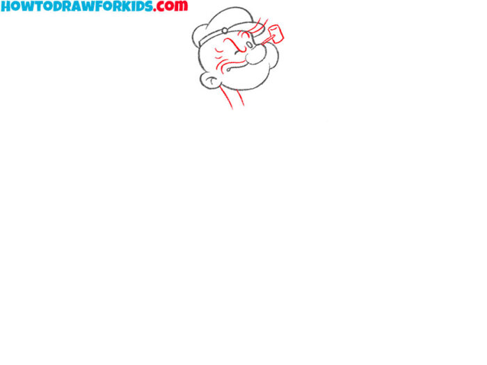 How to Draw Popeye - Easy Drawing Tutorial For Kids