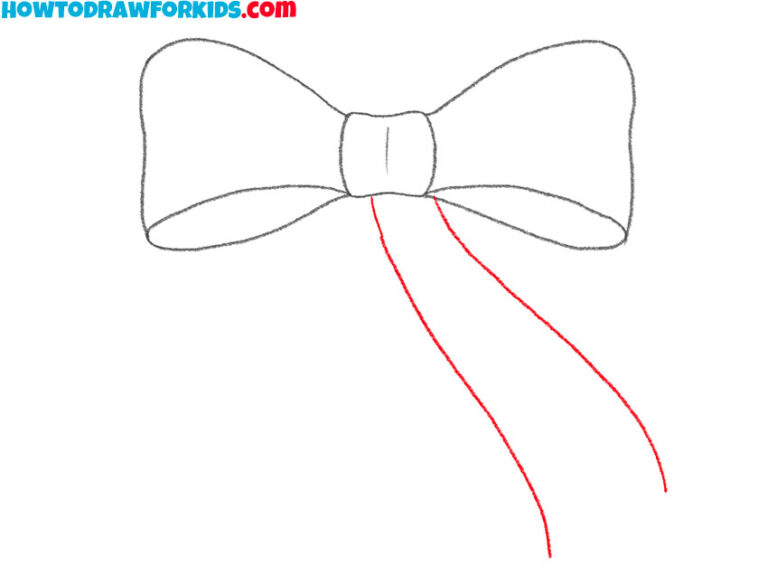 How to Draw a Christmas Bow - Easy Drawing Tutorial For Kids