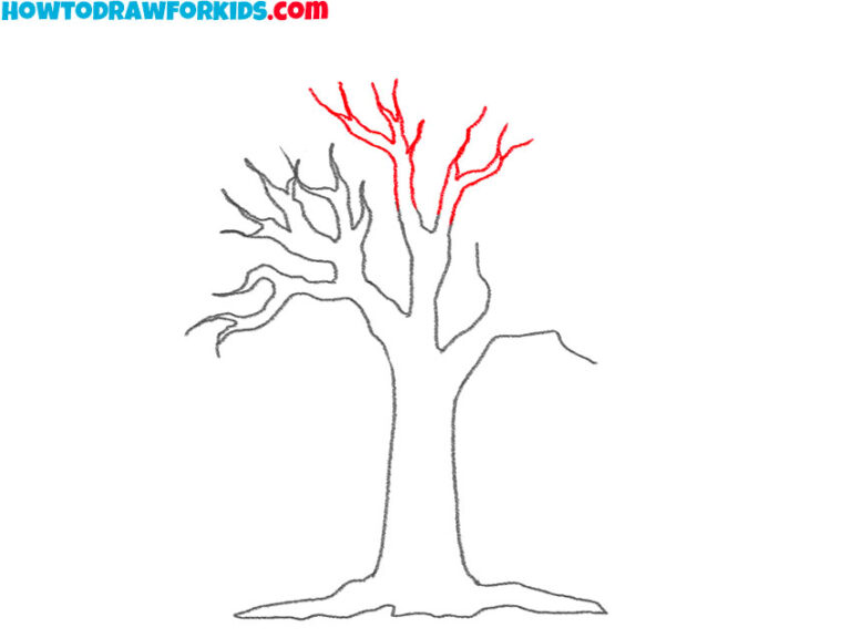How to Draw a Winter Tree - Easy Drawing Tutorial For Kids