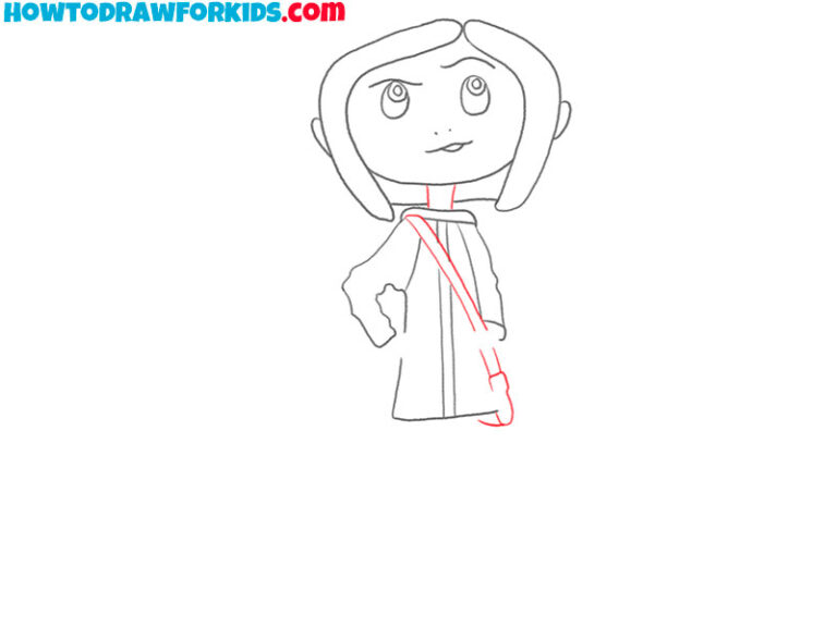 How to Draw Coraline - Easy Drawing Tutorial For Kids