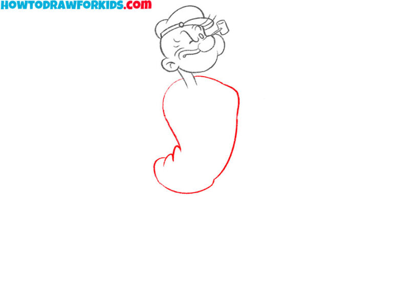 How to Draw Popeye - Easy Drawing Tutorial For Kids