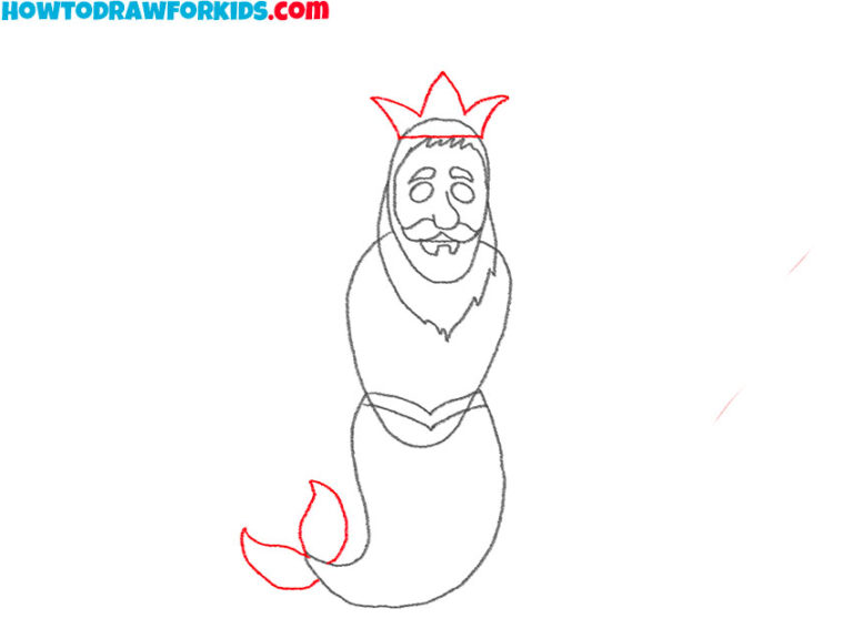How to Draw Poseidon - Easy Drawing Tutorial For Kids