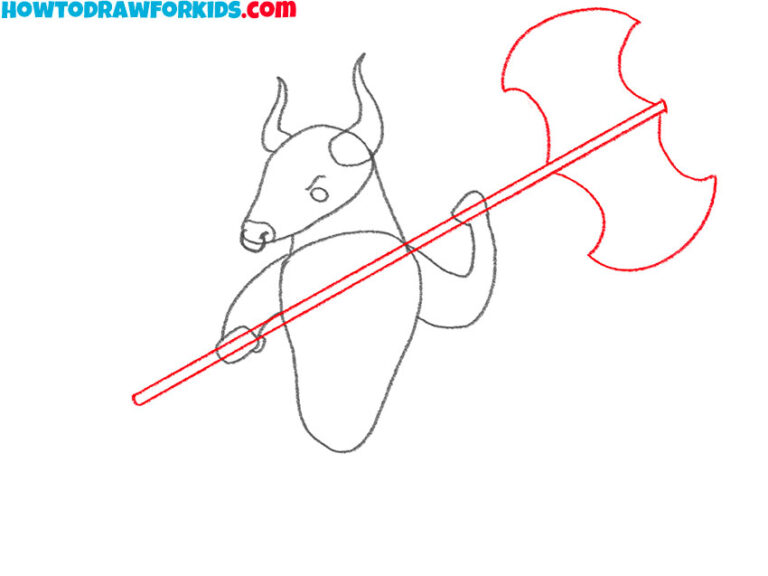 How to Draw the Minotaur - Easy Drawing Tutorial For Kids