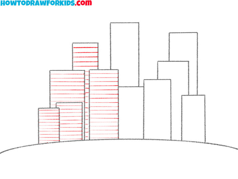 How to Draw a Town - Easy Drawing Tutorial For Kids