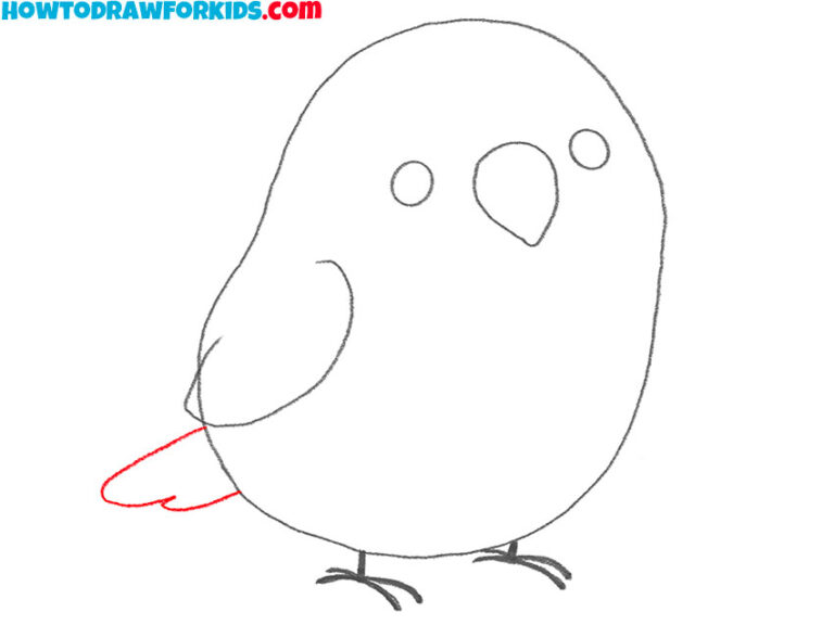 How to Draw a Small Bird - Easy Drawing Tutorial For Kids