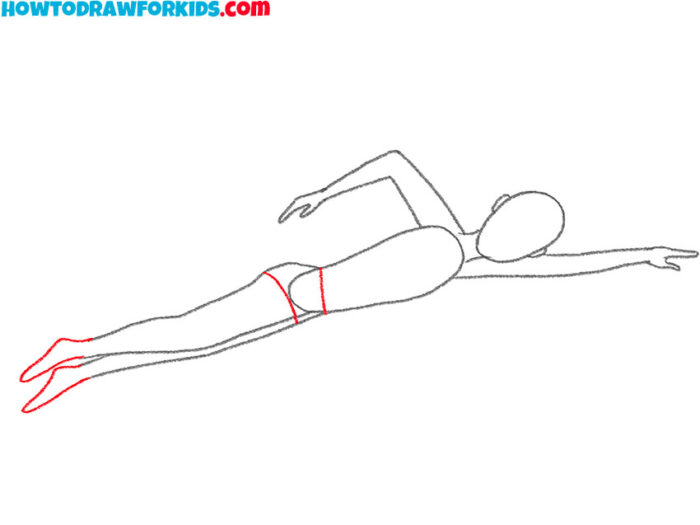 How to Draw a Swimming Person - Easy Drawing Tutorial For Kids