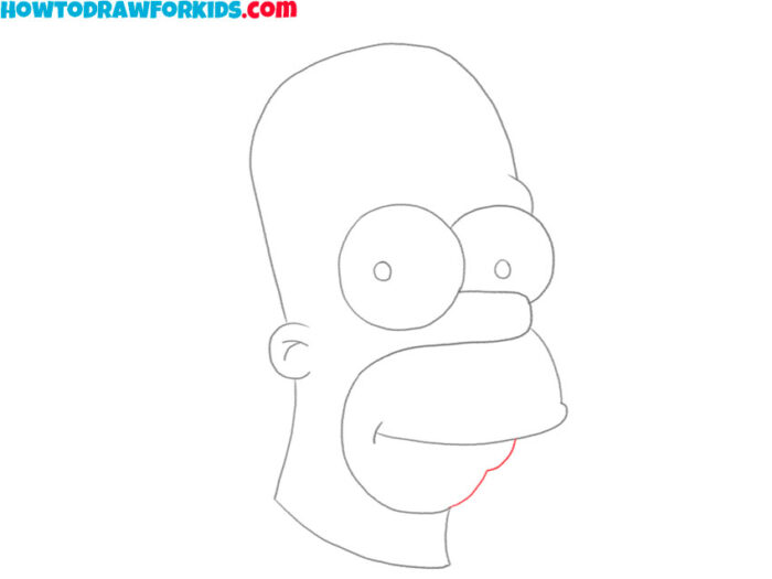 How to Draw Homer Simpson Head - Drawing Tutorial For Kids