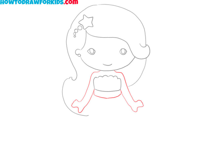 How to Draw a Cute Mermaid - Easy Drawing Tutorial For Kids