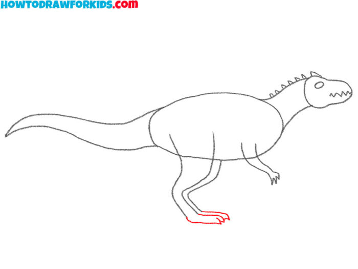 How to Draw an Allosaurus - Easy Drawing Tutorial For Kids