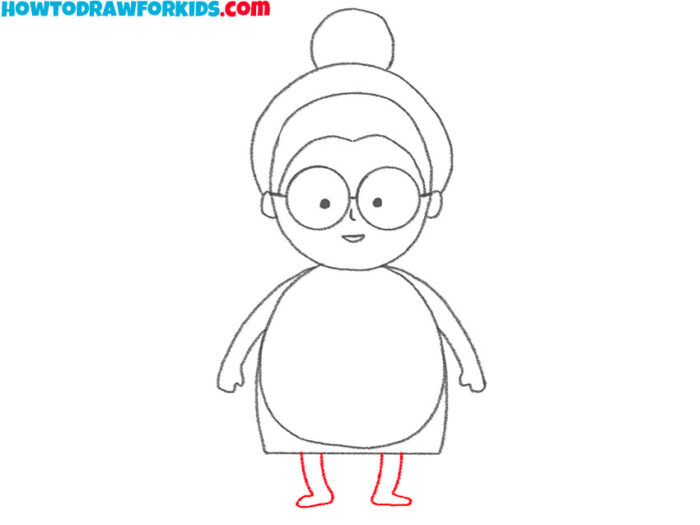 How to Draw an Old Lady - Easy Drawing Tutorial For Kids