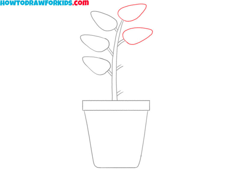How to Draw a Plant in a Pot - Easy Drawing Tutorial For Kids