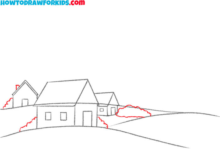 How to Draw a Village - Easy Drawing Tutorial For Kids