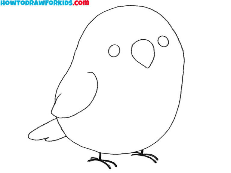 How to Draw a Small Bird - Easy Drawing Tutorial For Kids