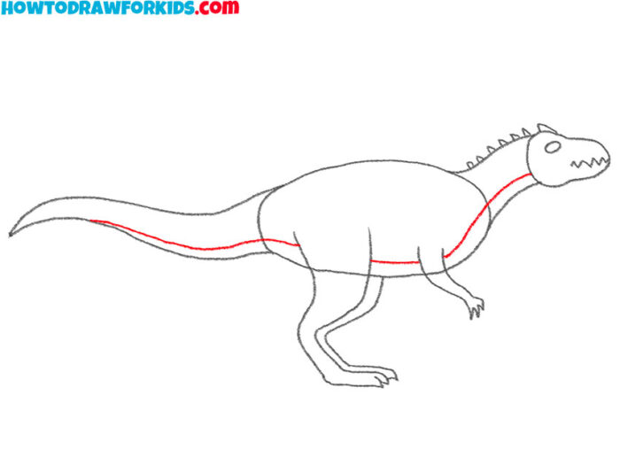 How to Draw an Allosaurus - Easy Drawing Tutorial For Kids
