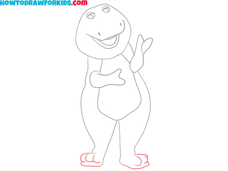 How to Draw Barney - Easy Drawing Tutorial For Kids