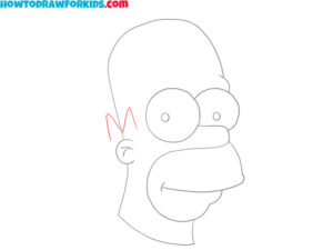 How to Draw Homer Simpson Head - Drawing Tutorial For Kids