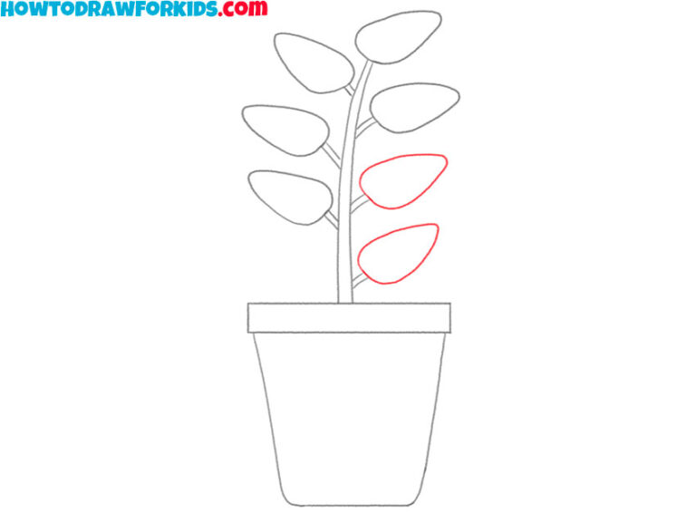 How to Draw a Plant in a Pot - Easy Drawing Tutorial For Kids