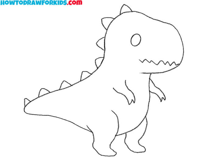 How to Draw an Easy T-Rex - Easy Drawing Tutorial For Kids