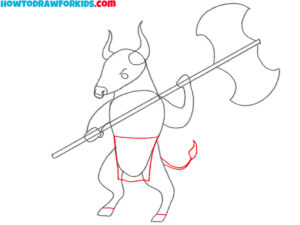 How to Draw the Minotaur - Easy Drawing Tutorial For Kids