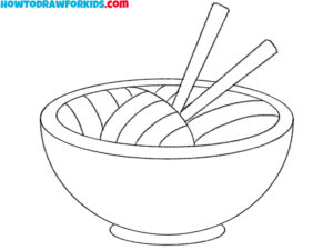 How to Draw Noodles - Easy Drawing Tutorial For Kids