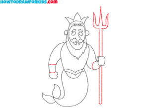 How to Draw Poseidon - Easy Drawing Tutorial For Kids