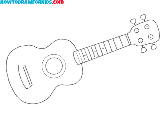 How to Draw a Ukulele - Easy Drawing Tutorial For Kids