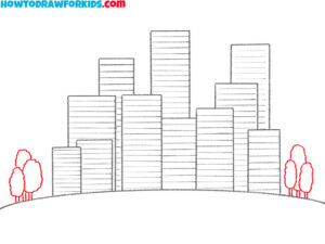 How to Draw a Town - Easy Drawing Tutorial For Kids