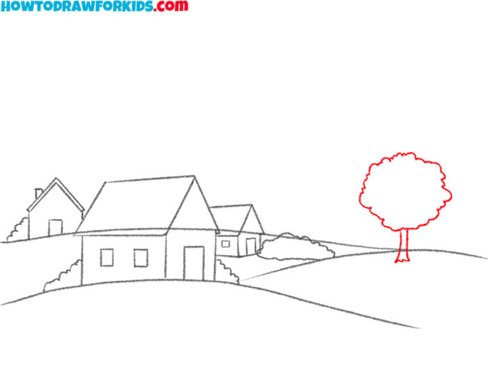 How to Draw a Village - Easy Drawing Tutorial For Kids