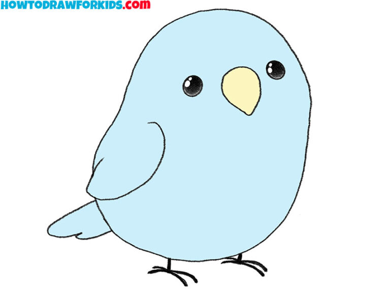 How to Draw a Small Bird - Easy Drawing Tutorial For Kids