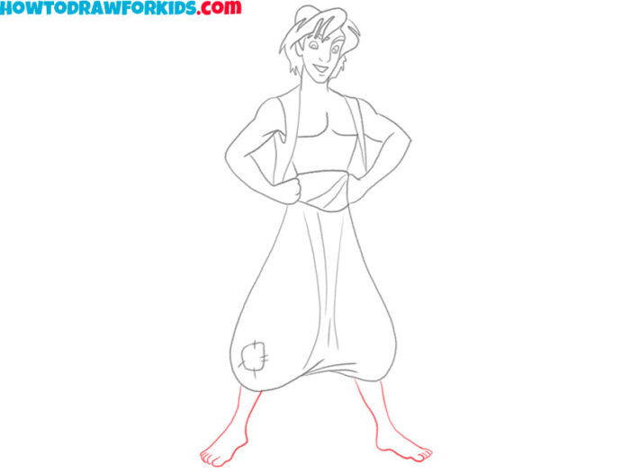 How to Draw Aladdin - Easy Drawing Tutorial For Kids